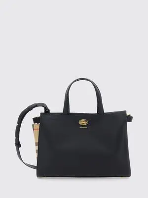 Burberry Small Cotswolds Calfskin Leather Tote Bag With Ekd Logo