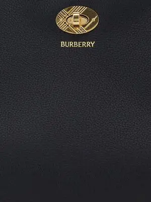 Burberry Small Cotswolds Calfskin Leather Tote Bag With Ekd Logo