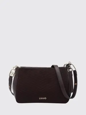 Liu Jo Suede-effect Faux Leather Crossbody Bag With Chevron Pattern - Red