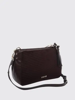 Liu Jo Suede-effect Faux Leather Crossbody Bag With Chevron Pattern - Red