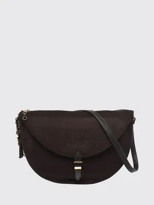 Liu Jo Suede-effect Faux Leather Half-moon Bag With Flap Closure - Camel