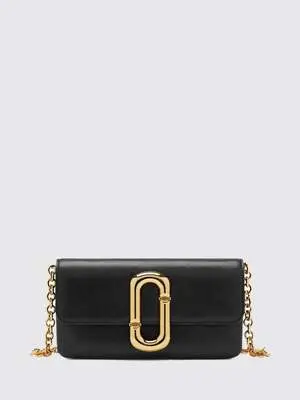 Marc Jacobs Scene Smooth Calfskin Leather Wallet On Chain - Black