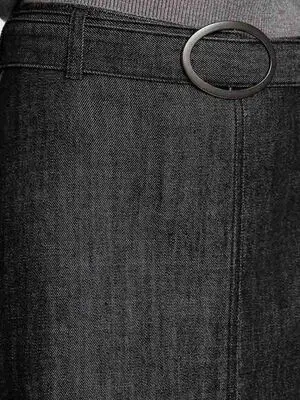 TWINSET High-waisted Denim Long Pencil Skirt With Slit