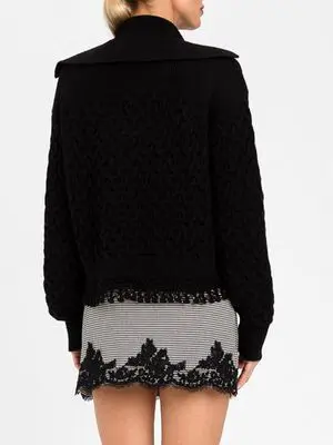 TWINSET Wool-blend V-neck Sweater With Long Sleeves