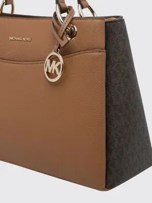 Michael Kors May Monogram Canvas And Leather Handbag With Removable Strap