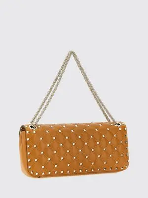 Valentino Garavani Rockstud Spike Quilted Leather Shoulder Bag With Studs - Orange