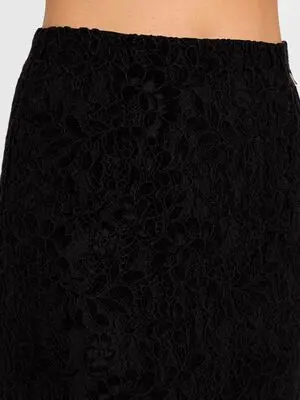 TWINSET High-waisted Lace Pencil Mini Skirt With Back Slit