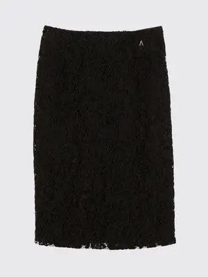 TWINSET High-waisted Lace Pencil Mini Skirt With Back Slit