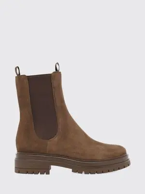 GIANVITO ROSSI Suede Chelsea Ankle Boots With Lug Sole
