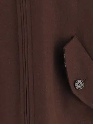 Burberry Hooded Single-breasted Short Wool Coat With A Relaxed Fit