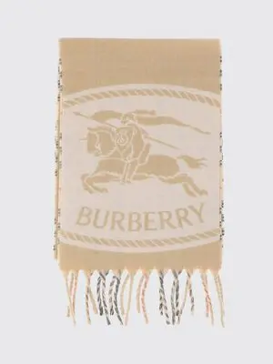 Burberry Reversible Vintage Check Cashmere Scarf With Fringed Edges - Beige