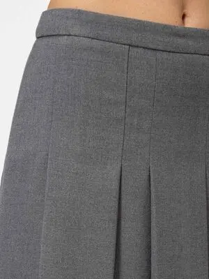TWINSET High-waisted Pleated Midi Skirt In Viscose Blend
