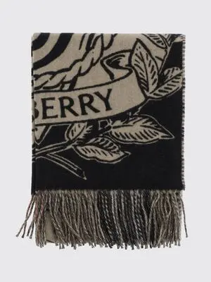 Burberry Vintage Check Scarf In Pure Cashmere With Fringed Edges - Sand