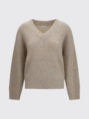 Brunello Cucinelli V-neck Cashmere Blend Sweater