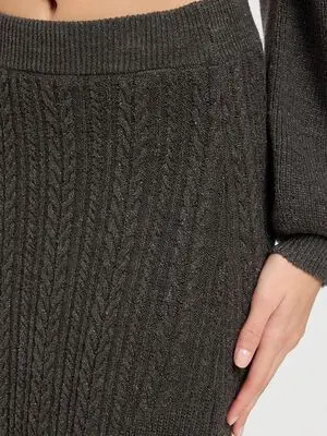 TWINSET Wool-blend Knit Midi Pencil Skirt With Side Slit