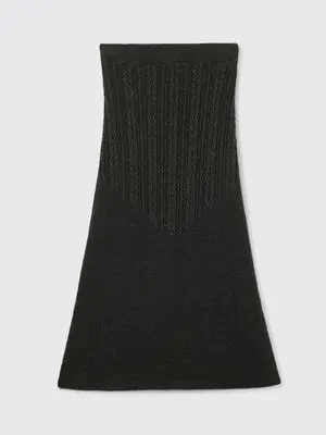 TWINSET Wool-blend Knit Midi Pencil Skirt With Side Slit