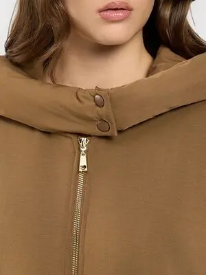 TWINSET Oversized Jersey Hoodie With Zip And Dropped Shoulders