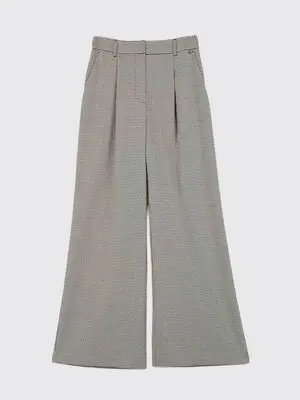 TWINSET Houndstooth Wide Leg Tailored Trousers