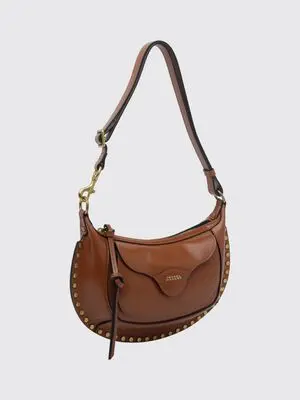 Isabel Marant Étoile Oskan Moon Smooth Leather Crossbody Bag With Studs - Brown