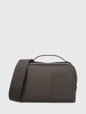 Loewe Small Calfskin Camera Bag With Embossed Anagram Monogram - Grey