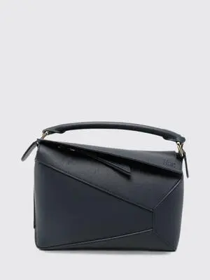 Loewe Small Puzzle Edge Bag In Grained Calf Leather With Anagram - Blue