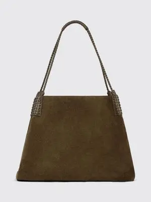 Etro Libra Large Suede Tote Bag With Braided Handles - Brown