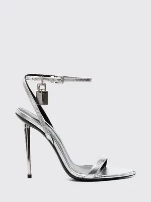 TOM FORD Padlock High-heel Laminated Nappa Sandals