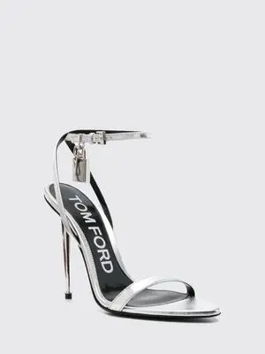 TOM FORD Padlock High-heel Laminated Nappa Sandals