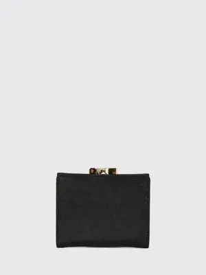 VIVIENNE WESTWOOD Tri-fold Saffiano Leather Wallet With Orb Logo