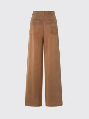 Pinko Porta Viscose Blend Flared Pants With Love Birds Logo
