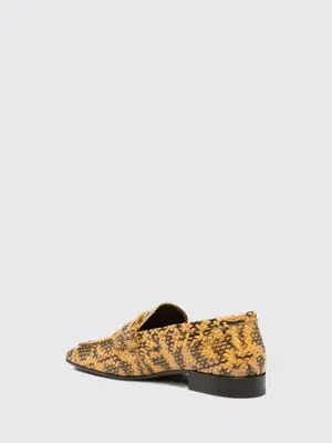 Dries Van Noten Penny Loafers In Python-printed Leather With Round Toe