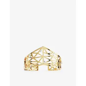 APM MONACO Labyrinthe 18ct -gold Plated Alloy And Cubic Zirconia Bracelet - Yellow