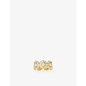 APM MONACO Soleil 18ct -plated Metal Alloy And Zirconia Ring - Yellow