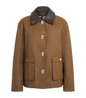 Claudie Pierlot Cotton Waxed Parka Jacket