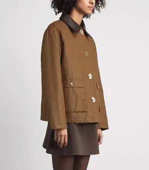 Claudie Pierlot Cotton Waxed Parka Jacket