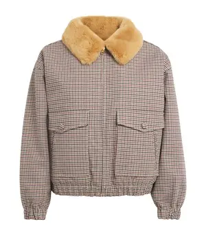 Sandro Faux-fur-lined Bomber Jacket