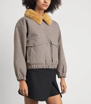 Sandro Faux-fur-lined Bomber Jacket