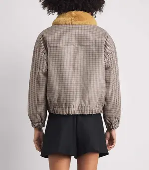 Sandro Faux-fur-lined Bomber Jacket
