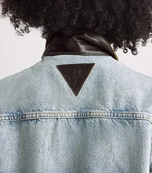 Sandro Leather-collar Denim Jacket