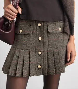 Maje Wool-blend Mini Skirt