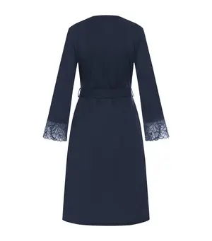 Hanro Modal Lace-trim Robe