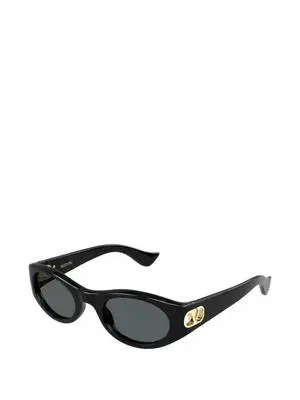 Valentino Garavani Vlogo Round-frame Sunglasses - Black