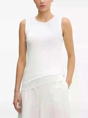 SPORTALM Logo-print Ribbed Top - White