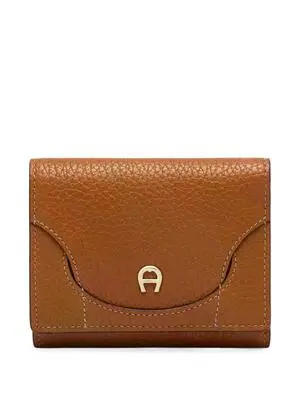 AIGNER Hazel Logo-plaque Pebbled Wallet