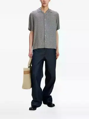 A.p.c. Geometric-print Shirt - Blue