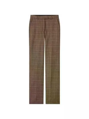 A.p.c. Jude Prince Of Wales-check Wool Trousers - Brown