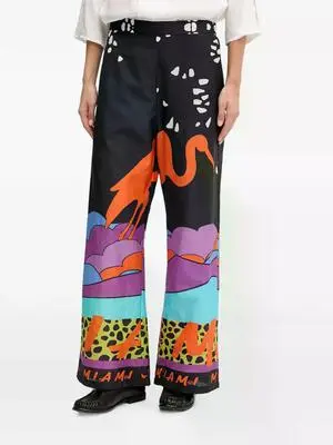SPORTALM Graphic-print Wide-leg Trousers