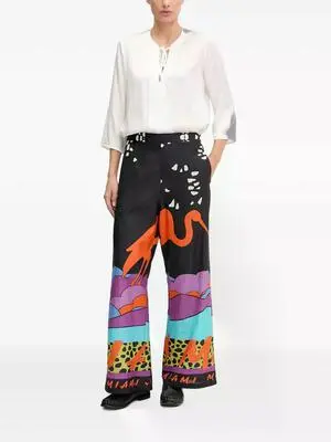 SPORTALM Graphic-print Wide-leg Trousers