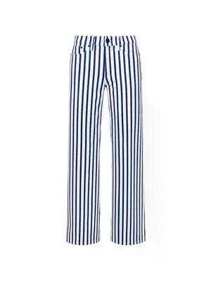 Alice + Olivia Striped Straight-leg Jeans