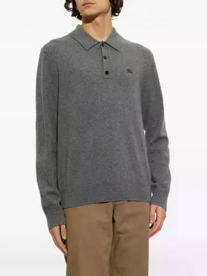 Burberry Long-sleeve Cashmere Blend Polo Shirt
